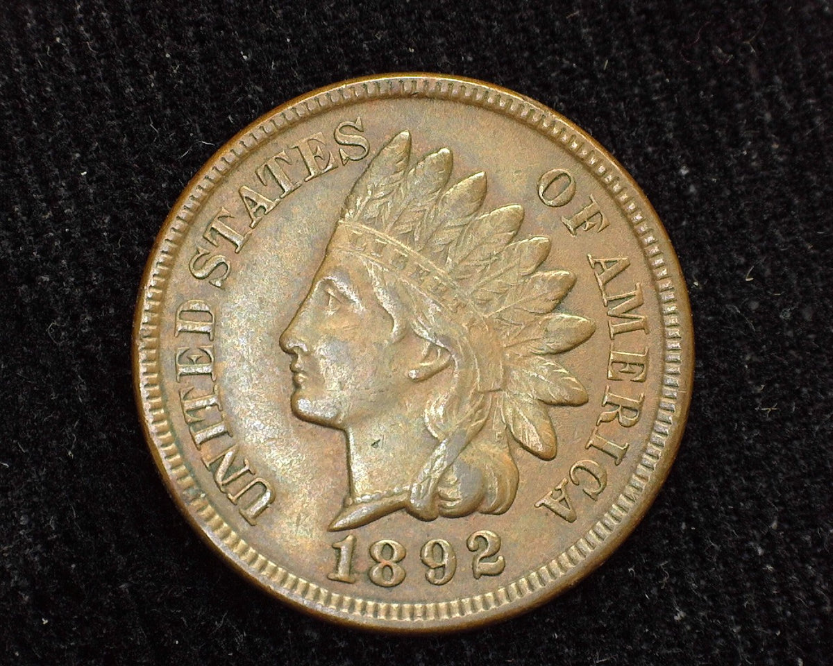 1892 Indian Head Penny/Cent AU - US Coin — Huntington Stamp & Coin Shop