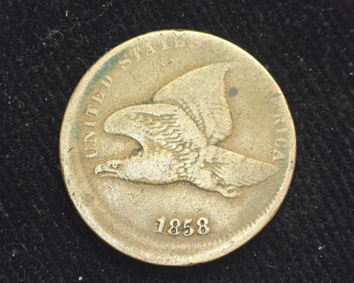 1858 Flying Eagle Penny/Cent Off center. F - US Coin — Huntington Stamp ...