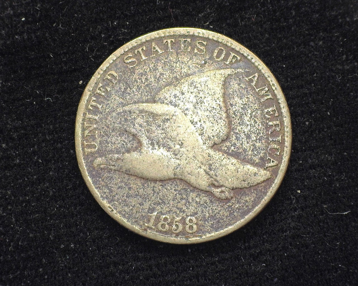 1858 Large letters Flying Eagle Penny/Cent Corrosion VG - US Coin ...