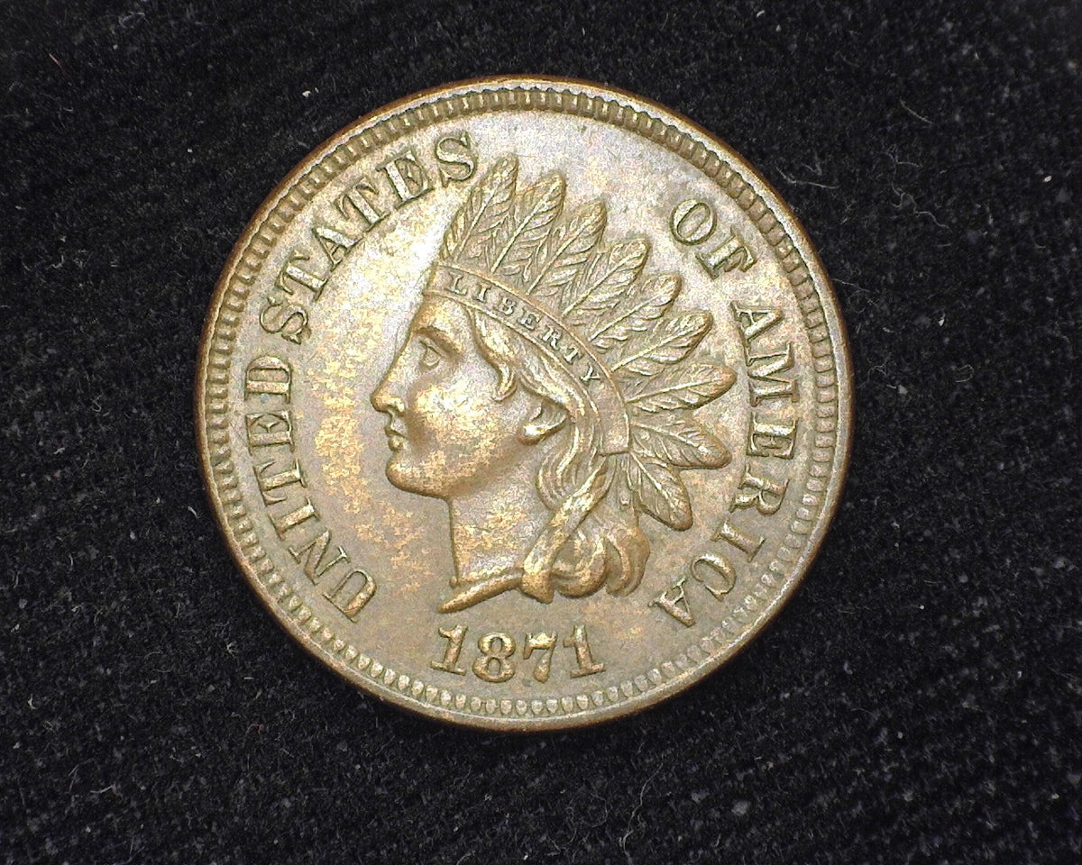 1871 Indian Head Penny/Cent AU - US Coin — Huntington Stamp & Coin Shop