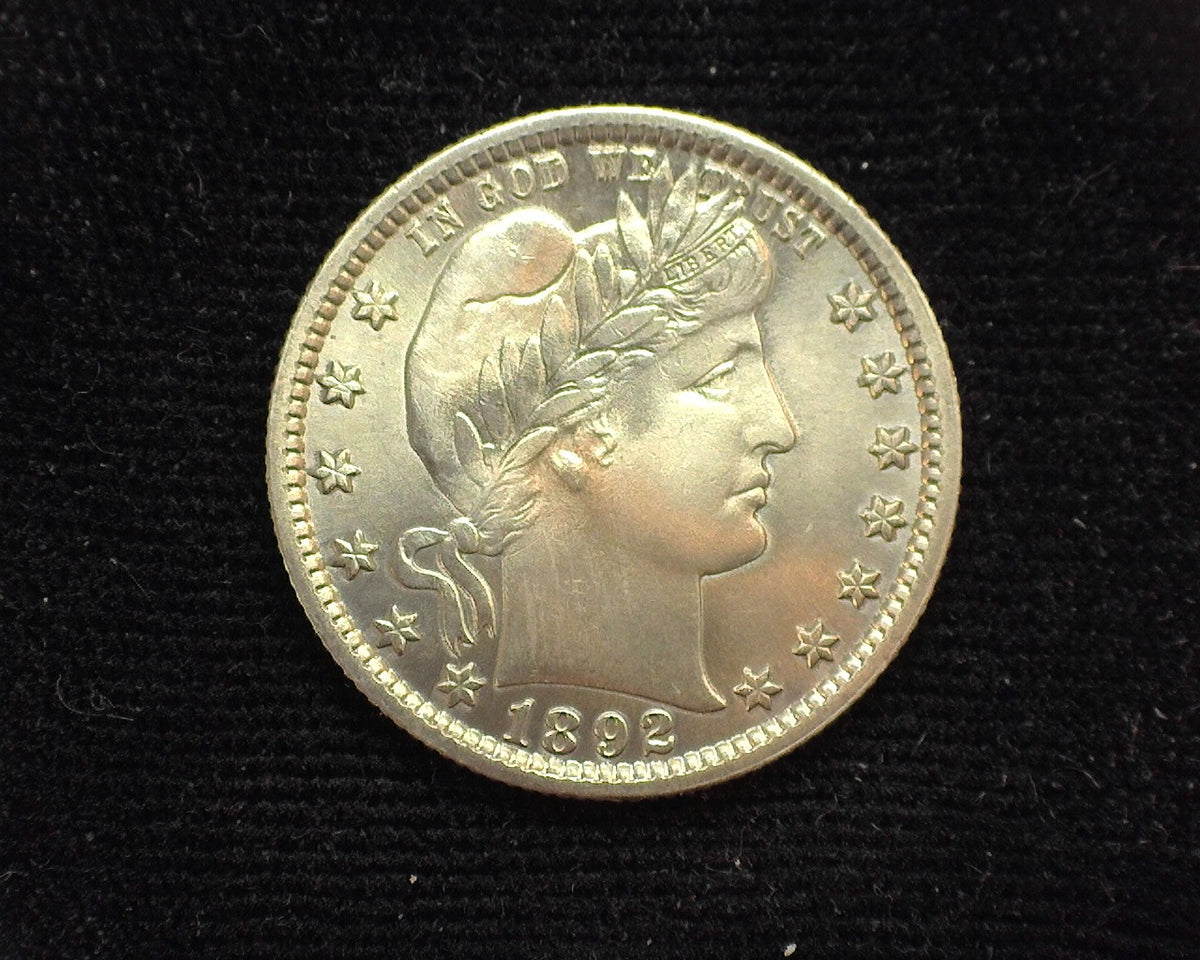 1892 Barber Quarter Whizzed appears Gem! AU - US Coin — Huntington ...