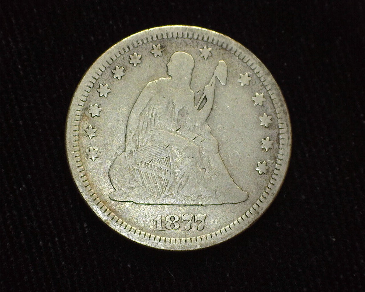 1877 S Liberty Seated Quarter F - US Coin — Huntington Stamp & Coin Shop
