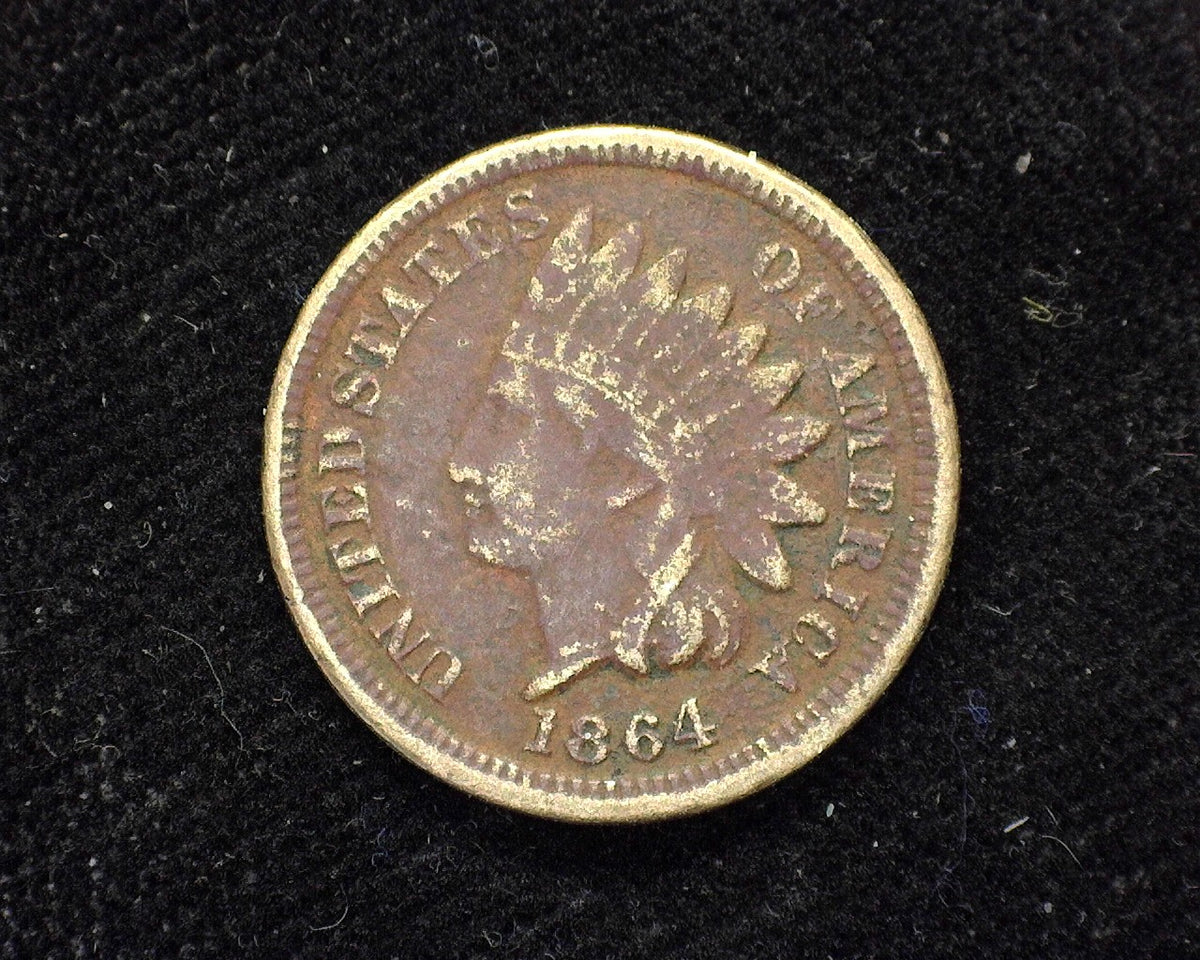 1864 Indian Head Penny/Cent Copper Nickle, environmental damage F - US ...