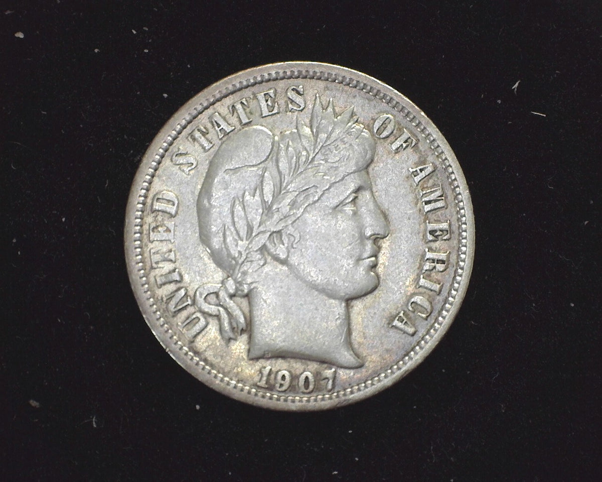 1907 Barber Dime VF - US Coin — Huntington Stamp & Coin Shop