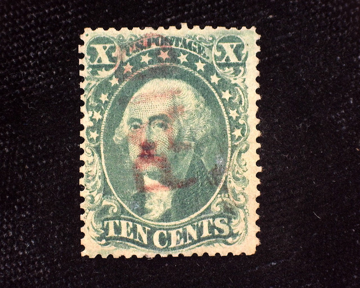 #32 Rich color stamp with Red "Paid" cancel that's faint. Used F/Vf ...