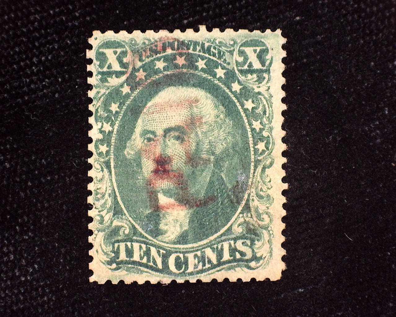 #32 Rich color stamp with Red "Paid" cancel that's faint. Used F/Vf ...