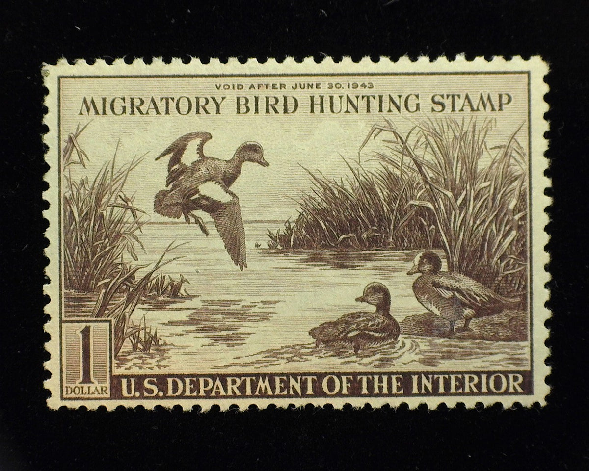 #RW9 1 Dollar Hunting Permit Mint VF NH Fresh. - US Stamp — Huntington ...