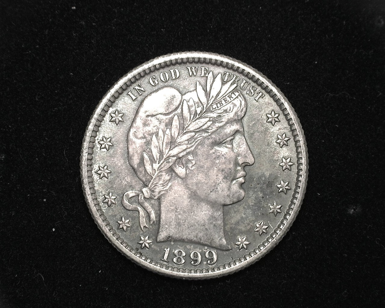 HS&C: 1899 Barber Quarter BU MS-64 Beautifully toned. Coin — Huntington ...
