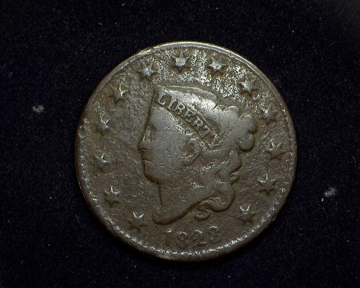 1823 Large Cent Coronet F - US Coin — Huntington Stamp & Coin Shop
