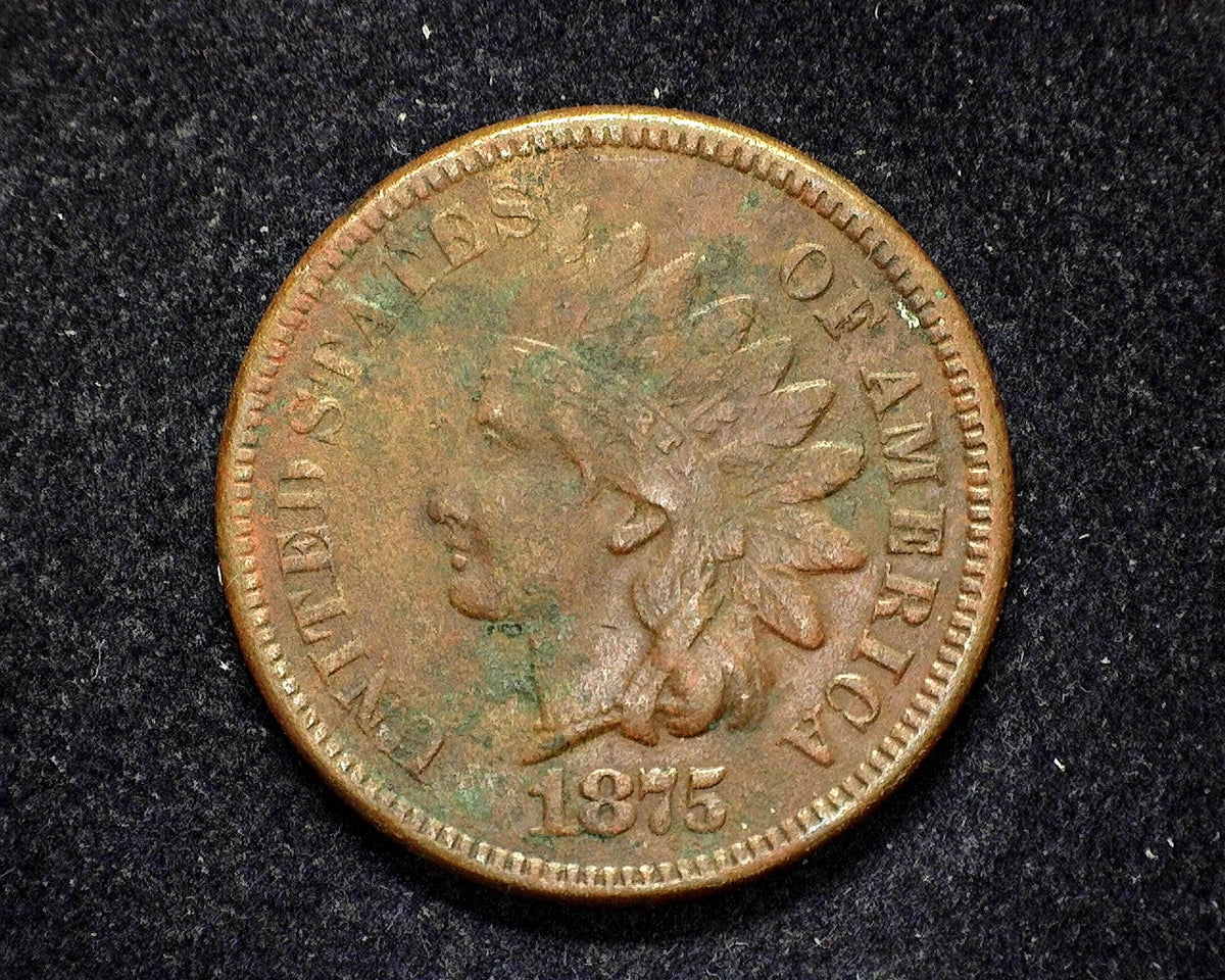 1875 Indian Head Penny/Cent VF Pitting - US Coin — Huntington Stamp ...