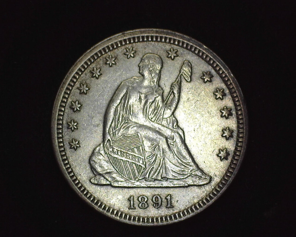 1891 Liberty Seated Quarter AU - US Coin — Huntington Stamp & Coin Shop